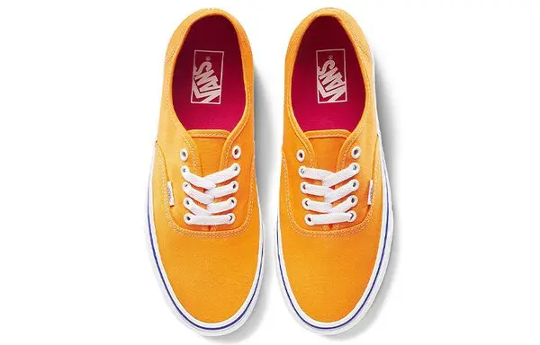 VANS Canvas Authentic Low Top Sneakers - Orange