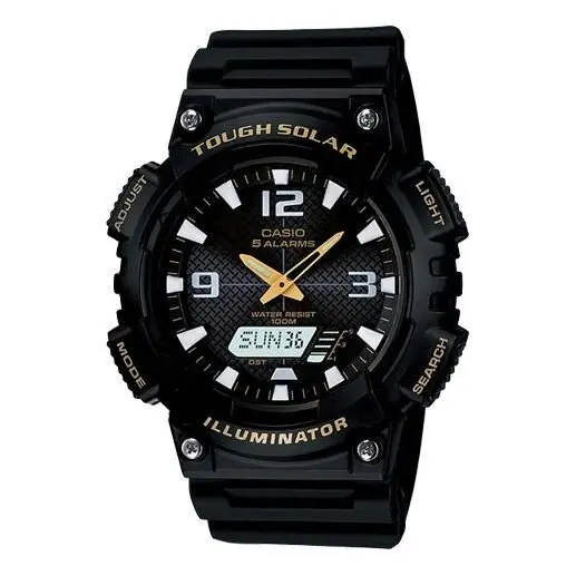 Casio Waterproof Sports Solar Powered Analog - Black