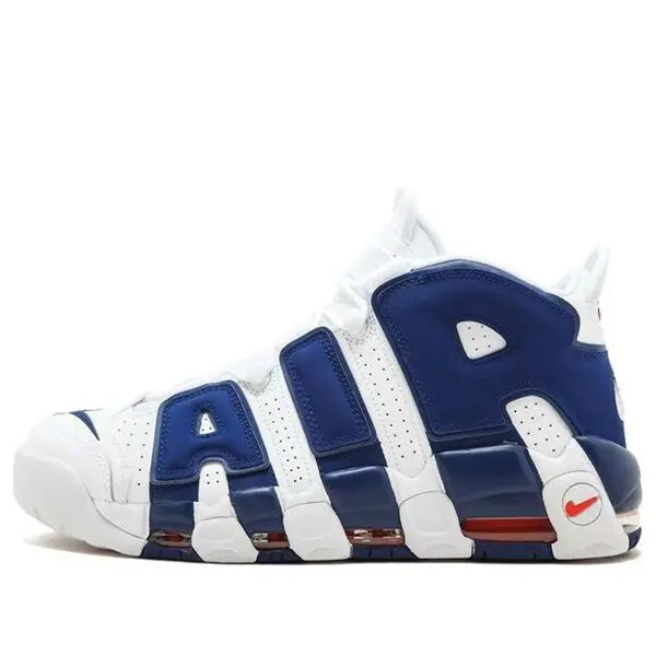 Nike More Uptempo "knicks" Sneakers - White/blue/orange
