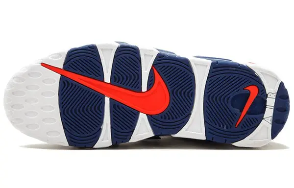 Nike More Uptempo "knicks" Sneakers - White/blue/orange