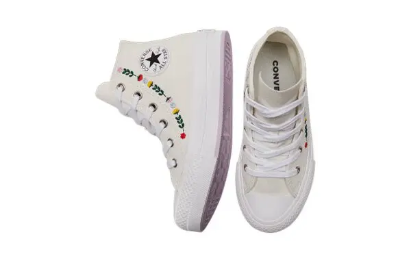 CONVERSE Chuck Taylor All Star Eva Lift Platform High Top Sneakers With Floral Embroidery