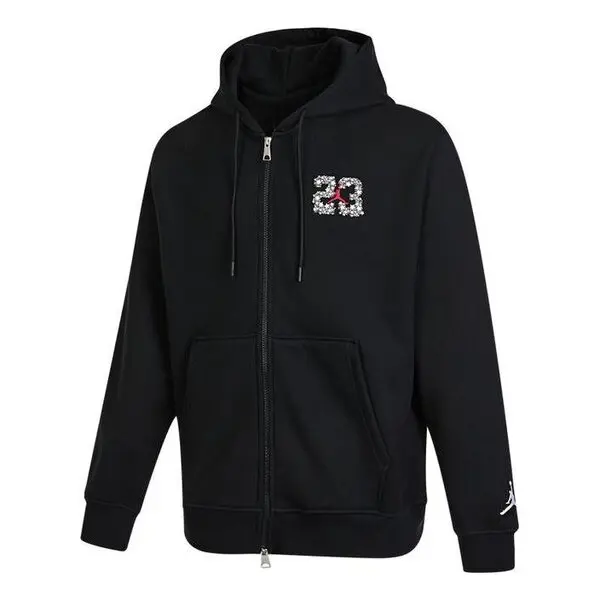 JORDAN Zip-up Hooded Jacket With Graphic Detail