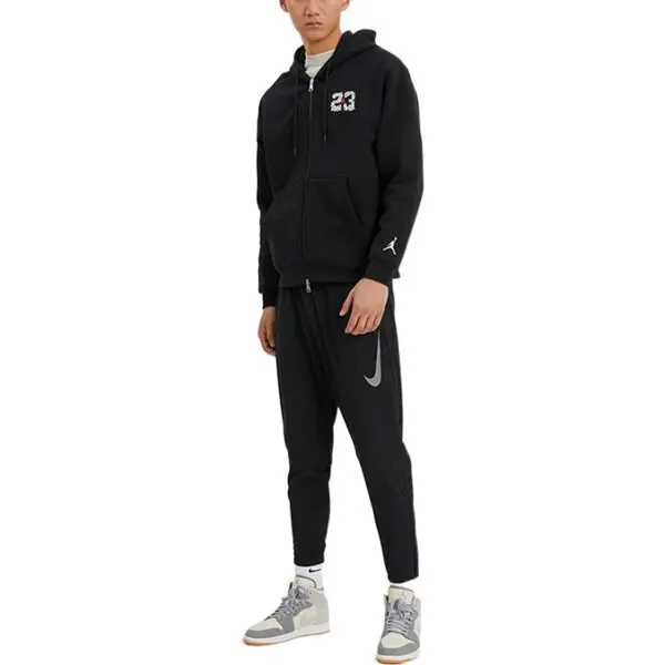 JORDAN Zip-up Hooded Jacket With Graphic Detail