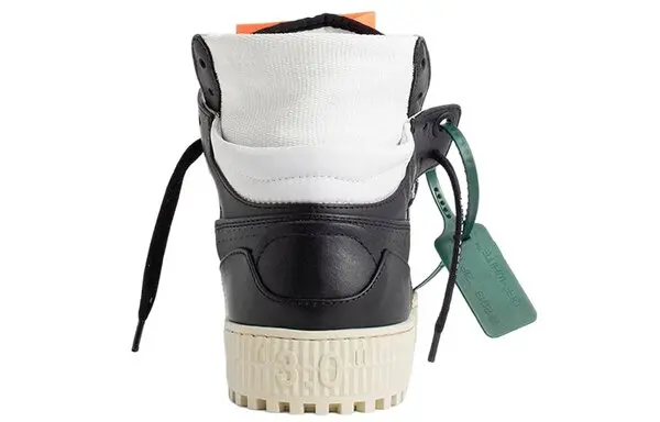 Off-White Off Court 3.0 Leather Canvas High Top Sneakers - Black/white/orange