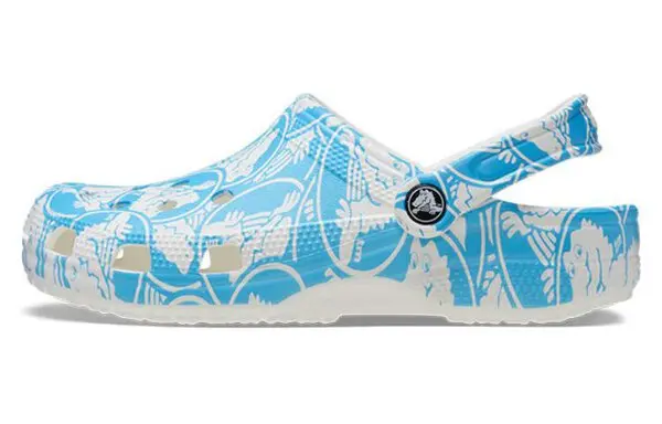 CROCS Classic Duke Print Clogs 'blue White - Blue/white