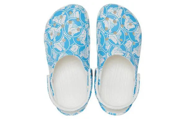 CROCS Classic Duke Print Clogs 'blue White - Blue/white
