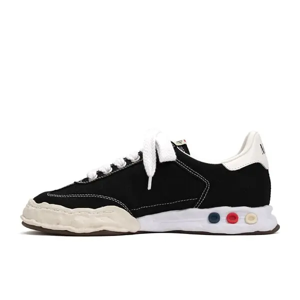 Mihara Yasuhiro Herbie Og Sole Canvas Low-top Sneakers - Black/white