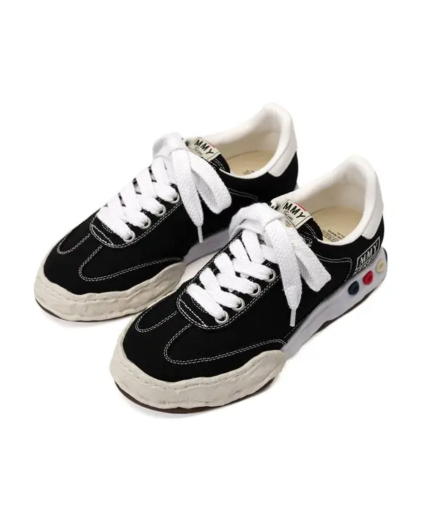 Mihara Yasuhiro Herbie Og Sole Canvas Low-top Sneakers - Black/white