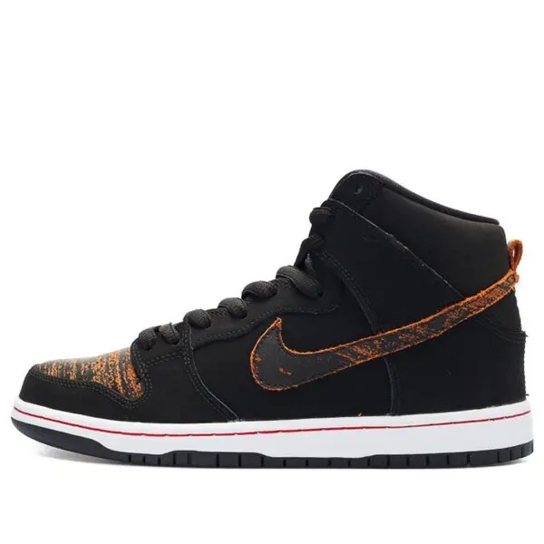 Nike Dunk High Pro Distressed Leather Sneakers - Black
