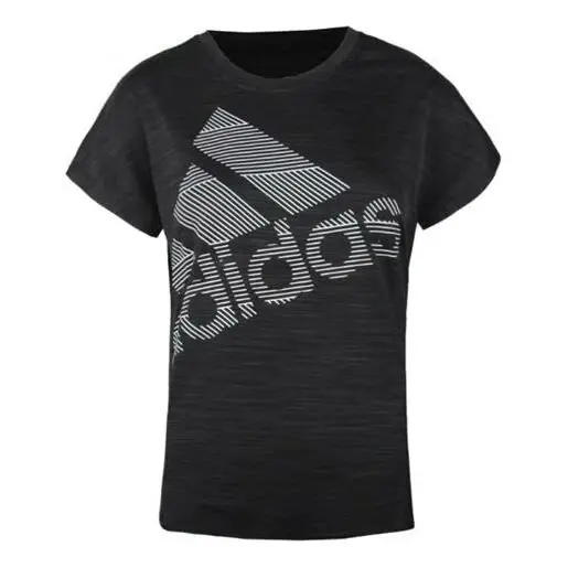 Adidas Training Sports Round Neck Short Sleeve T-shirt - Black