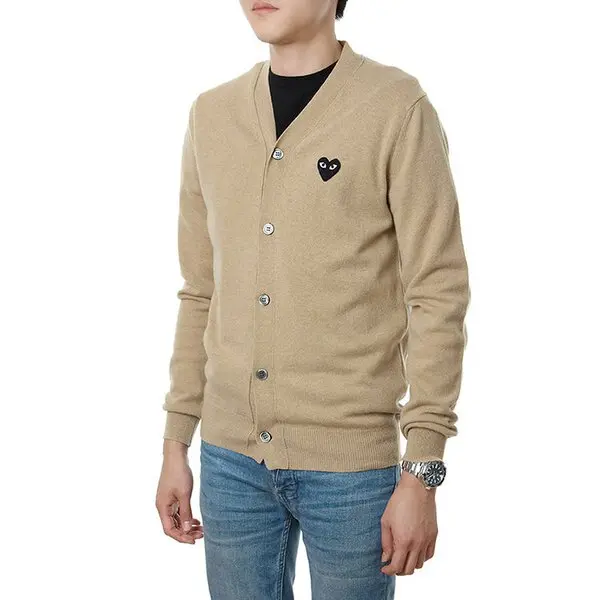Play Comme Des Garcon Emblem Cardigan - Beige
