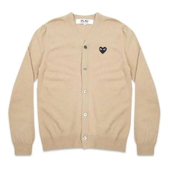 Play Comme Des Garcon Emblem Cardigan - Beige