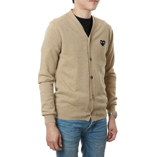 Play Comme Des Garcon Emblem Cardigan - Beige