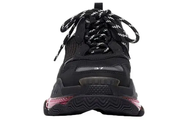 Balenciaga Triple S "clear Sole" Sneakers - Black/pink