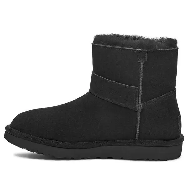 UGG Mini Bailey Graphic Logo Strap Boots - Black