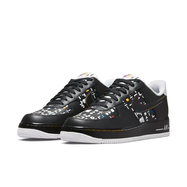 Nike Force 1 Low '07 Lv8 Hangul Day Graphic Sneakers - Black/white