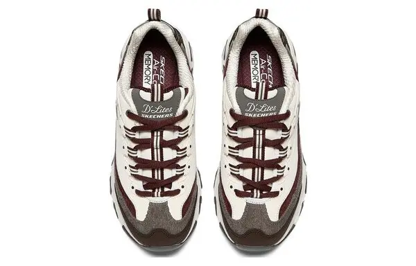 Sketchers D'lites 1.0 Casual Sneakers - Wine Red/brown