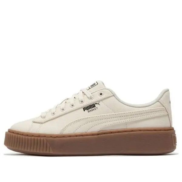 PUMA Basket Platform Canvas Sneakers - Beige