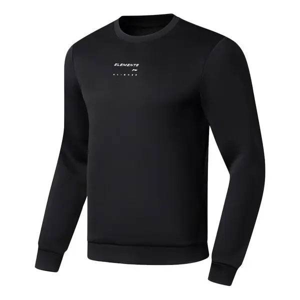 LI-NING Logo Training Long Sleeve Sweatshirt - Black