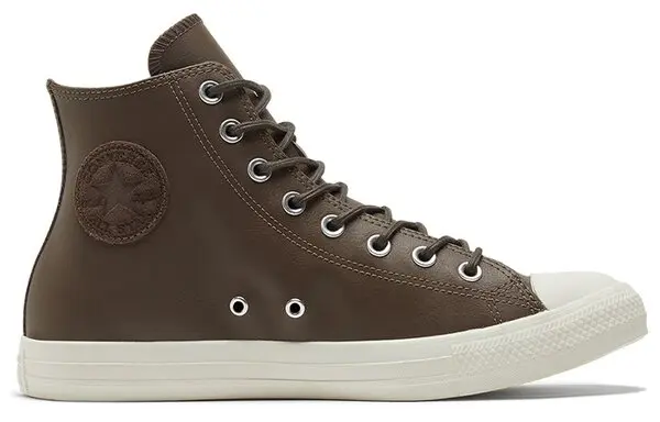 CONVERSE Chuck Taylor All Star High Top Leather Sneakers - Brown