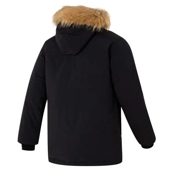 NEW BALANCE Hooded Down Parka With Fur Trim