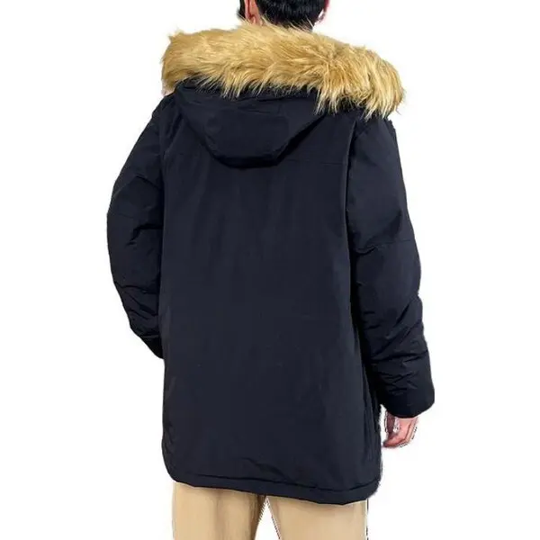 NEW BALANCE Hooded Down Parka With Fur Trim