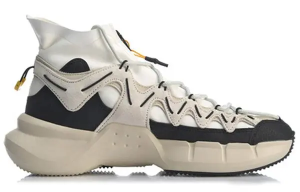 LI-NING High Top Athletic Sneakers With Lace-up And Zip Closure