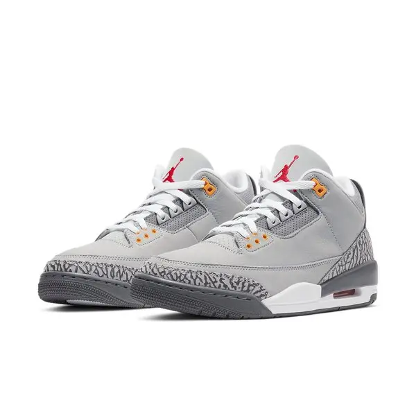 JORDAN Air 3 Retro "cool Grey" 2021 - Silver/light Graphite/orange Peel