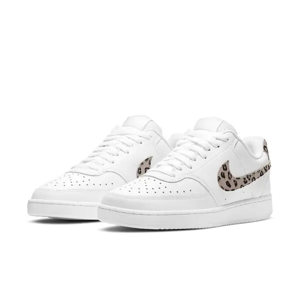 Nike Court Vision Low "leopard Swoosh White" Sneakers - White/leopard