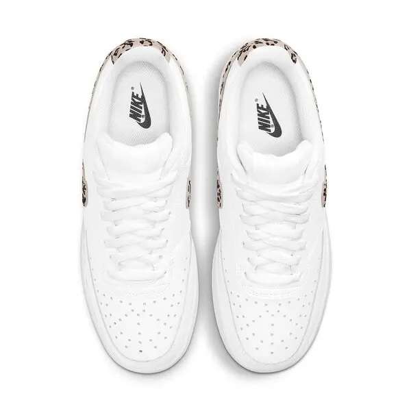 Nike Court Vision Low "leopard Swoosh White" Sneakers - White/leopard
