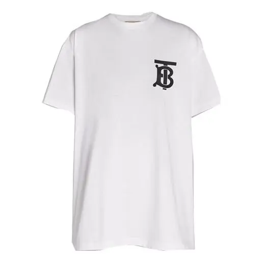 Burberry Monogram Motif Oversized T-shirt - White