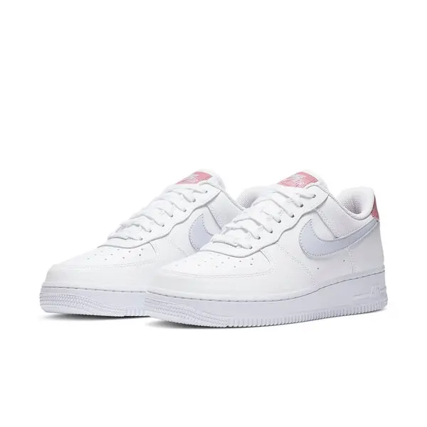 Nike Force 1 Low Athletic Sneakers - White/pink