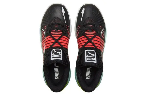 PUMA Fusion Nitro Low Top Athletic Sneakers - Black/red/white