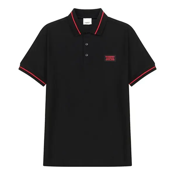 Burberry Short Sleeves Polo Shirt - Black