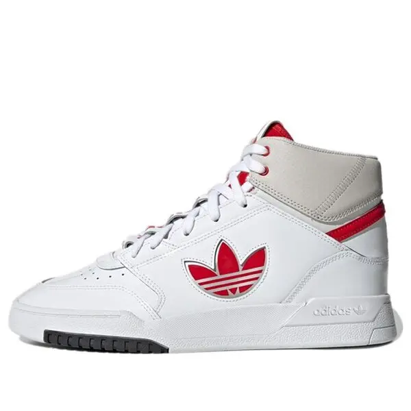 Adidas Originals Drop Step Xlt High Top Sneakers - White/red