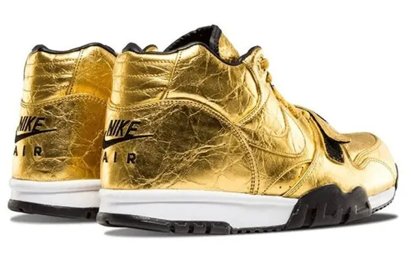 Nike Trainer 1 Prm Qs "superbowl" High Top Sneakers - Goldyellowgold/goldyellowgold/black
