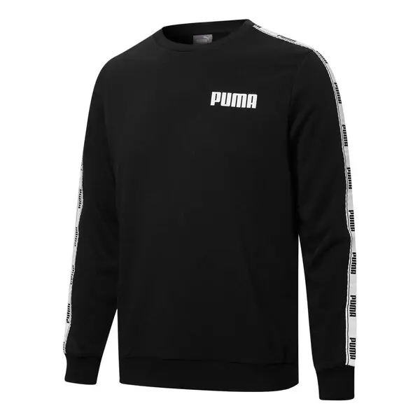 PUMA Graphic Crew Neck Sweater - Black