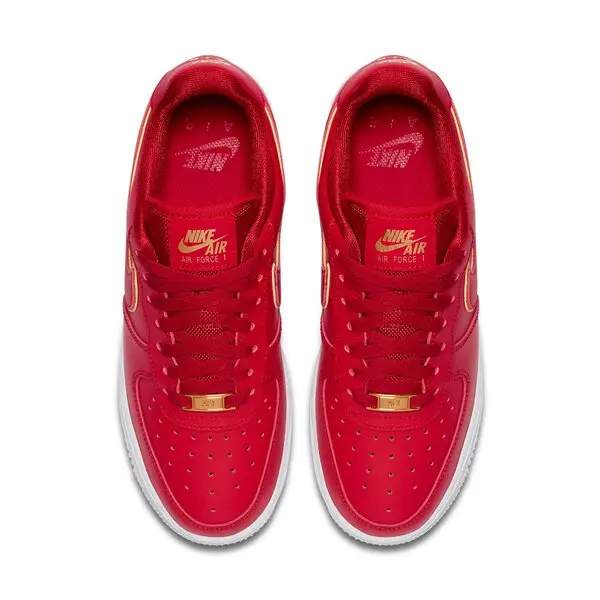 Nike Force 1 Low Athletic Sneakers - Red