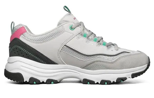 Sketchers I-conik Grey/white/black Low Top Sneakers - Graywhiteblack