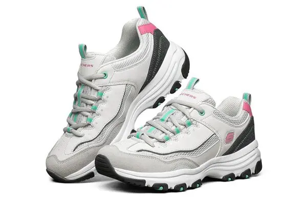 Sketchers I-conik Grey/white/black Low Top Sneakers - Graywhiteblack