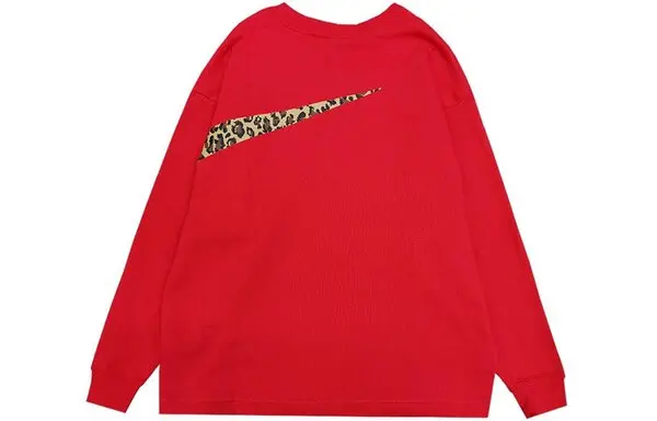 Nike Pullover With Leopard Print Swoosh Detail