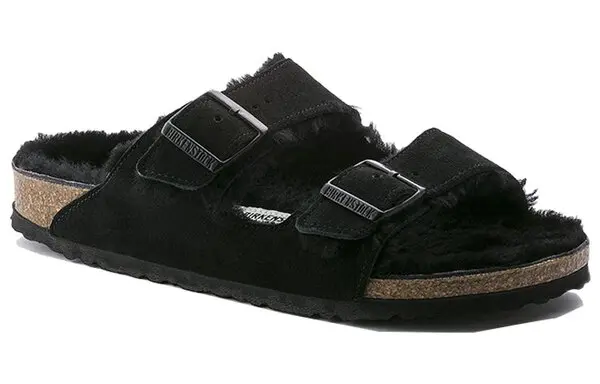 BIRKENSTOCK Arizona Fleece Lined Sandals - Black