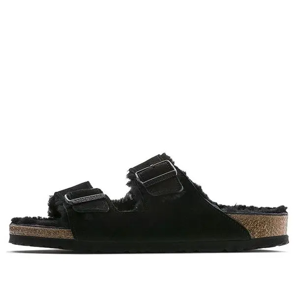 BIRKENSTOCK Arizona Fleece Lined Sandals - Black
