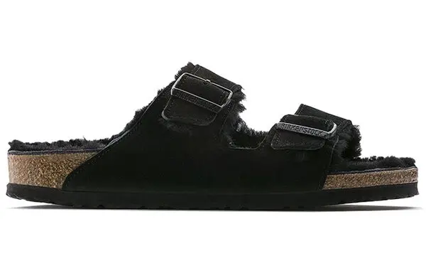 BIRKENSTOCK Arizona Fleece Lined Sandals - Black