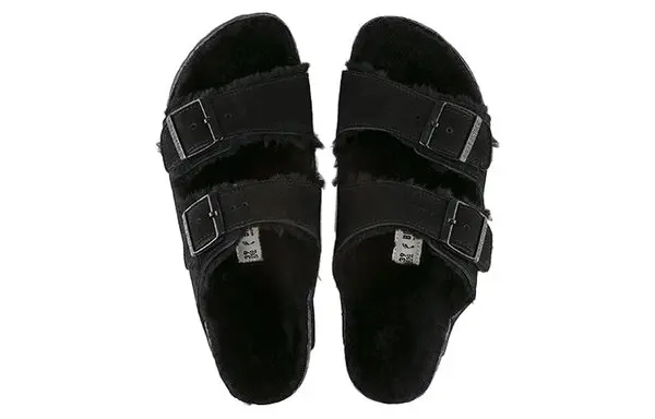 BIRKENSTOCK Arizona Fleece Lined Sandals - Black