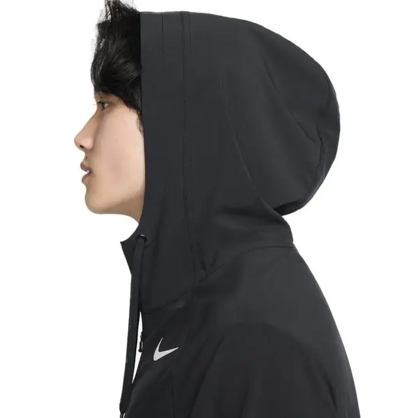 Nike Solid Color Small Long Sleeves Hooded Jacket Black