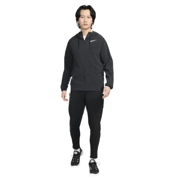 Nike Solid Color Small Long Sleeves Hooded Jacket Black