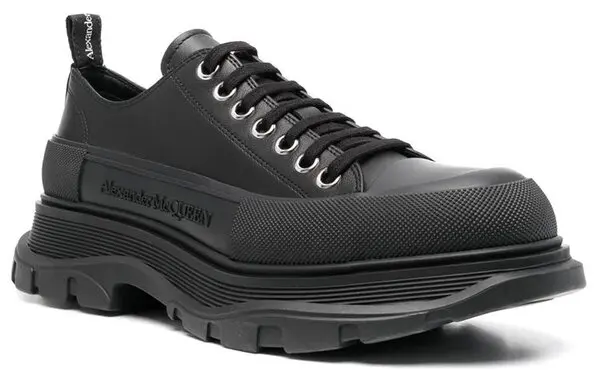 Alexander McQueen Tread Slick Lace-up Sneakers - Black