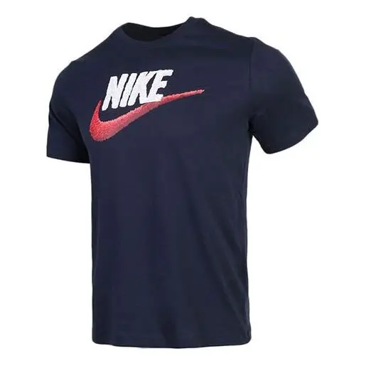 Nike Logo Round Neck Short Sleeve - Black