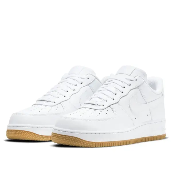 Nike Force 1 '07 Low Top Sneakers - White/brown